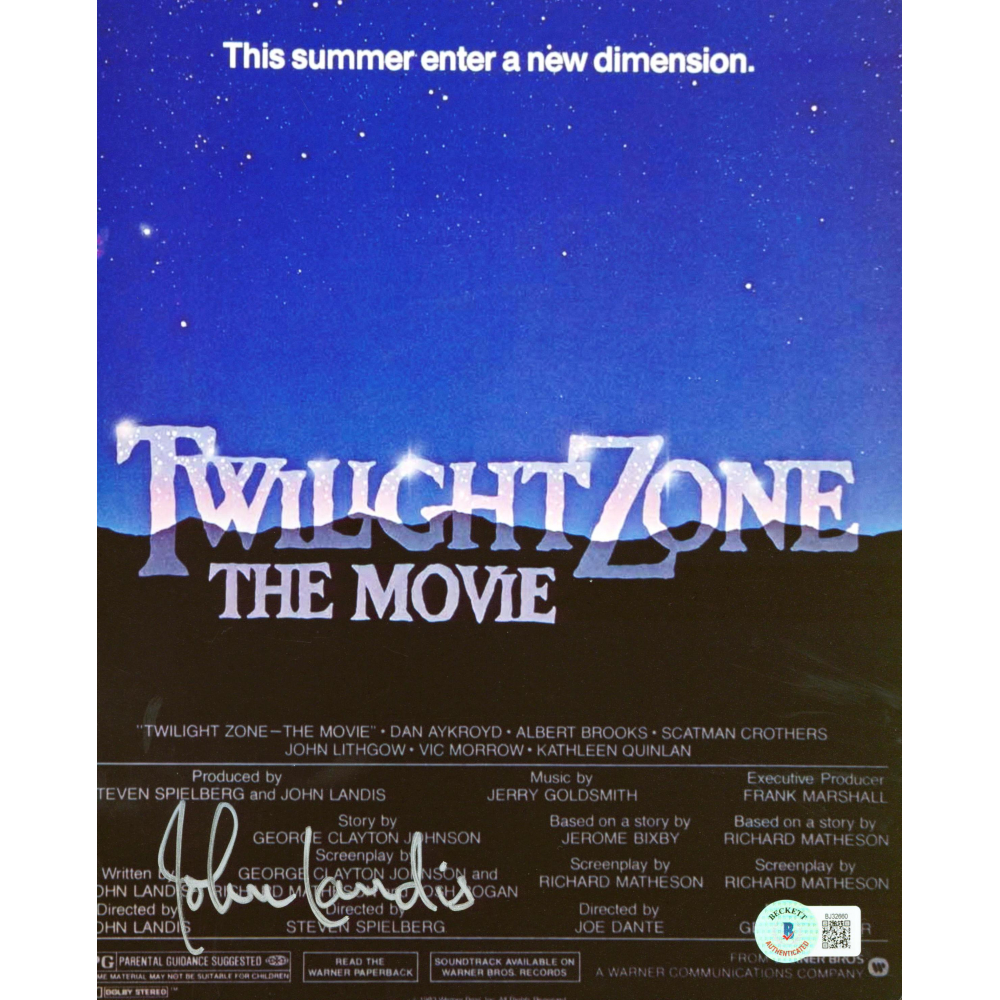 John Landis Signed "The Twilight Zone" Signed 8x10 Photo (Beckett ...