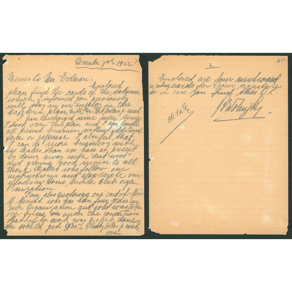 Thomas Edison Signed 1922 Letter Inscribed "OK" (Beckett) | Pristine ...