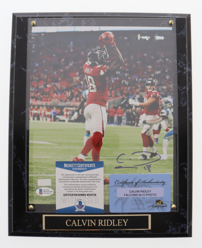 Calvin Ridley Signed Custom Plaque Photo Display (Beckett & Palm Beach ...