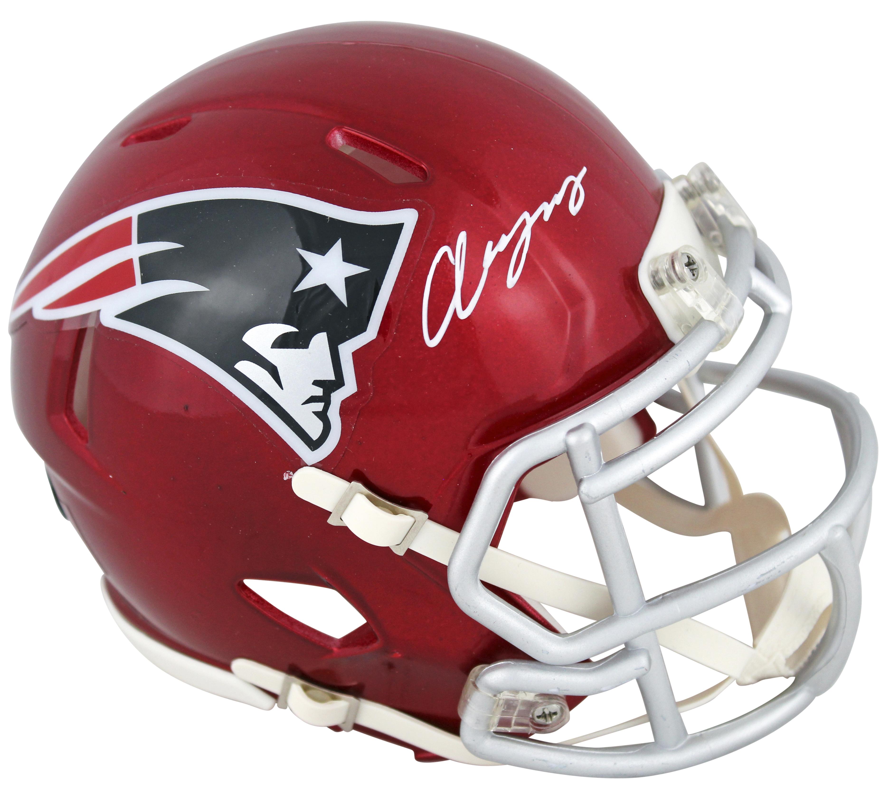 Christian Gonzalez Signed Patriots Flash Alternate Speed Mini Helmet ...