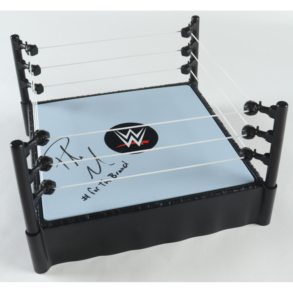 Pat McAfee Signed WWE Action Figure Wrestling Ring Inscribed "# ...