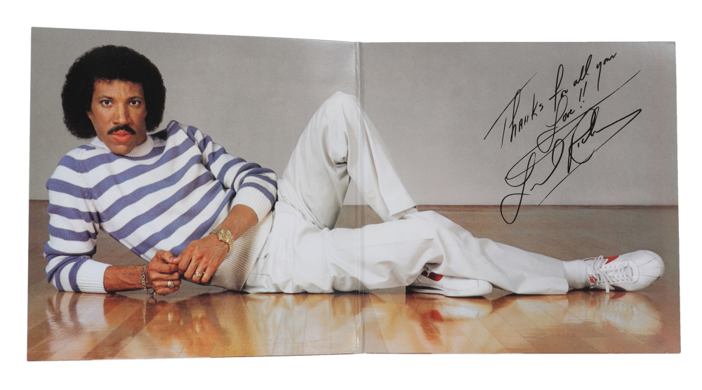 Lionel Richie Twice-Signed Self-Titled Vinyl Record Album Inscribed ...