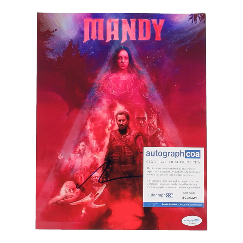 Nicolas Cage Signed "Mandy" 8x10 Photo (AutographCOA) | Pristine Auction