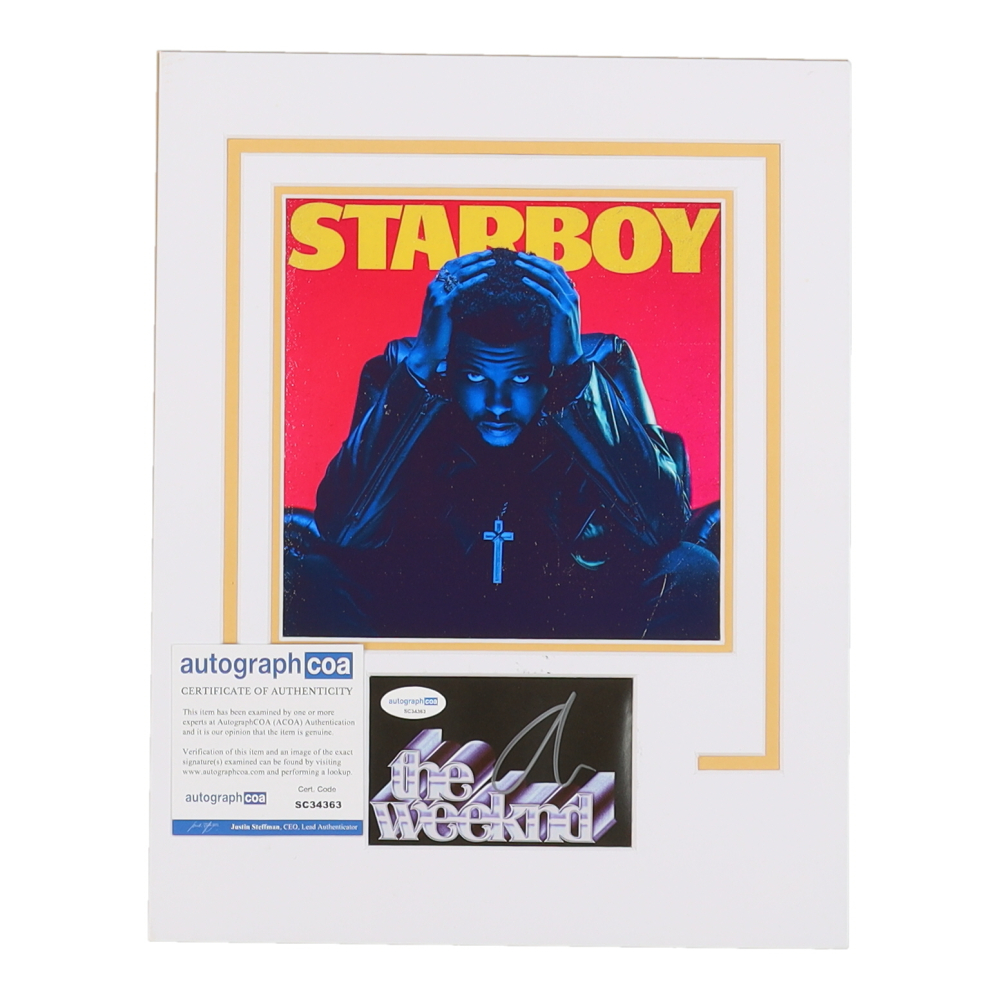 The Weeknd Signed 11x14 Custom Matted Cut Display (ACOA) | Pristine Auction