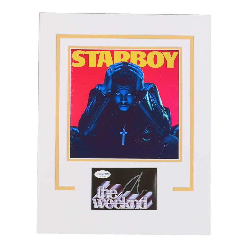 The Weeknd Signed 11x14 Custom Matted Cut Display (ACOA) | Pristine Auction
