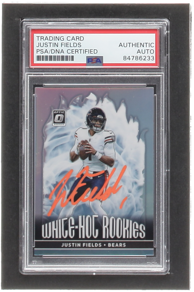 Justin Fields Signed 2021 Donruss Optic White Hot Rookies #2 RC (PSA ...
