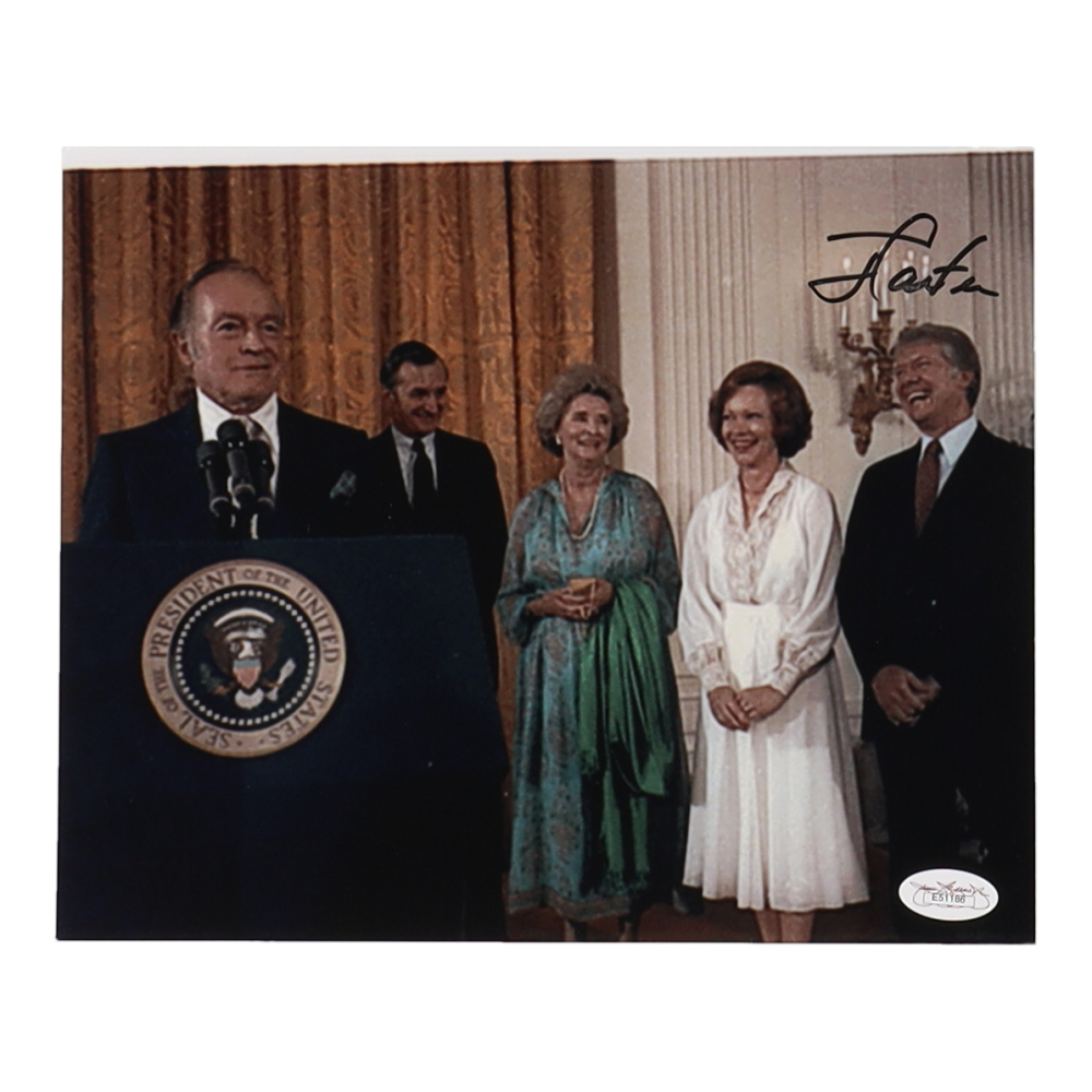 Jimmy Carter Signed 8x10 Photo with Bob Hope (JSA) | Pristine Auction