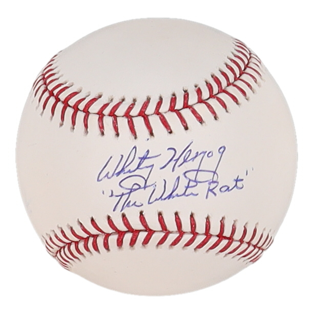 Whitey Herzog Signed OML Baseball Inscribed "The White Rat" (MLB ...