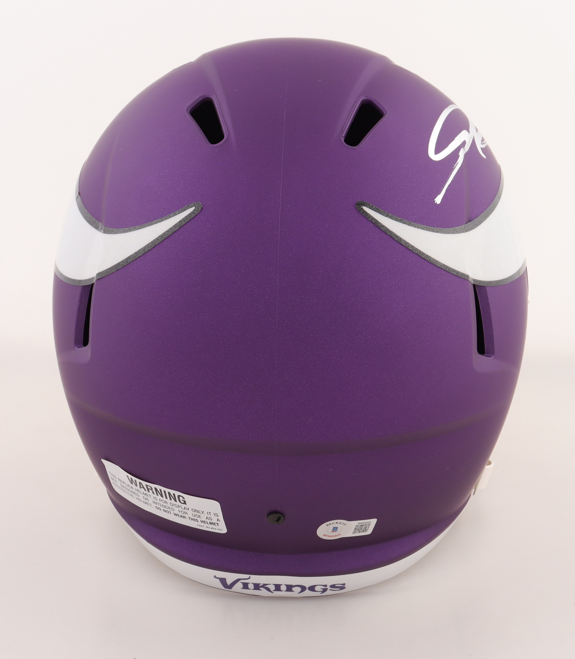 Jordan Addison Signed Vikings Full-Size Speed Helmet (Beckett ...