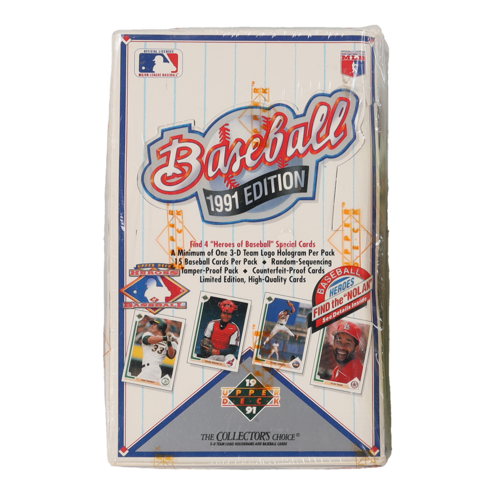 1991 Upper Deck Baseball Wax Box with (36) Packs | Pristine Auction