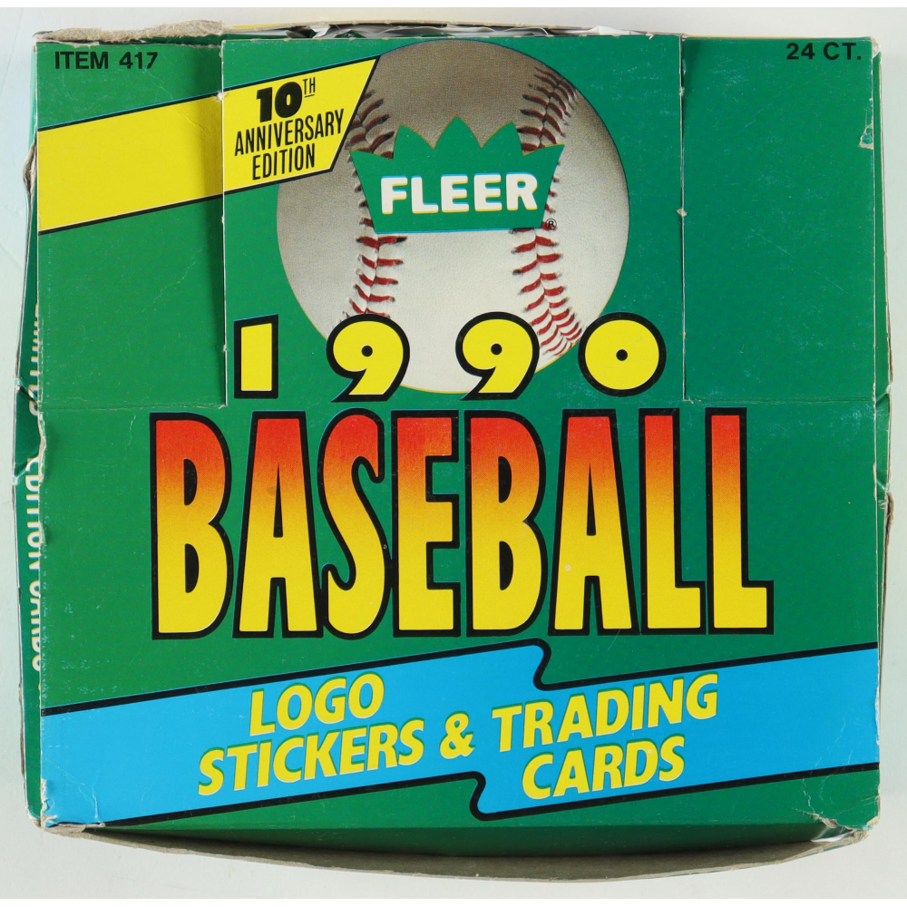 1990 Fleer Baseball Jumbo Box With (24) Packs | Pristine Auction
