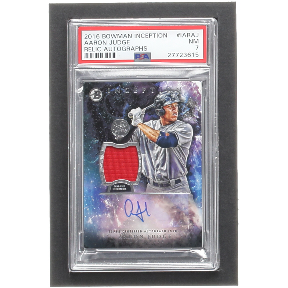 Aaron Judge 2016 Bowman Inception Relic Autographs #IARAJ RC (PSA 7 ...
