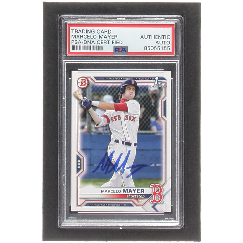 Marcelo Mayer Signed 2021 Bowman Draft #BD174 RC (PSA) | Pristine Auction
