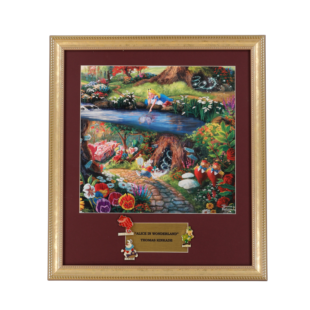 Thomas Kinkade "Alice In Wonderland" Custom Framed Print Display With ...