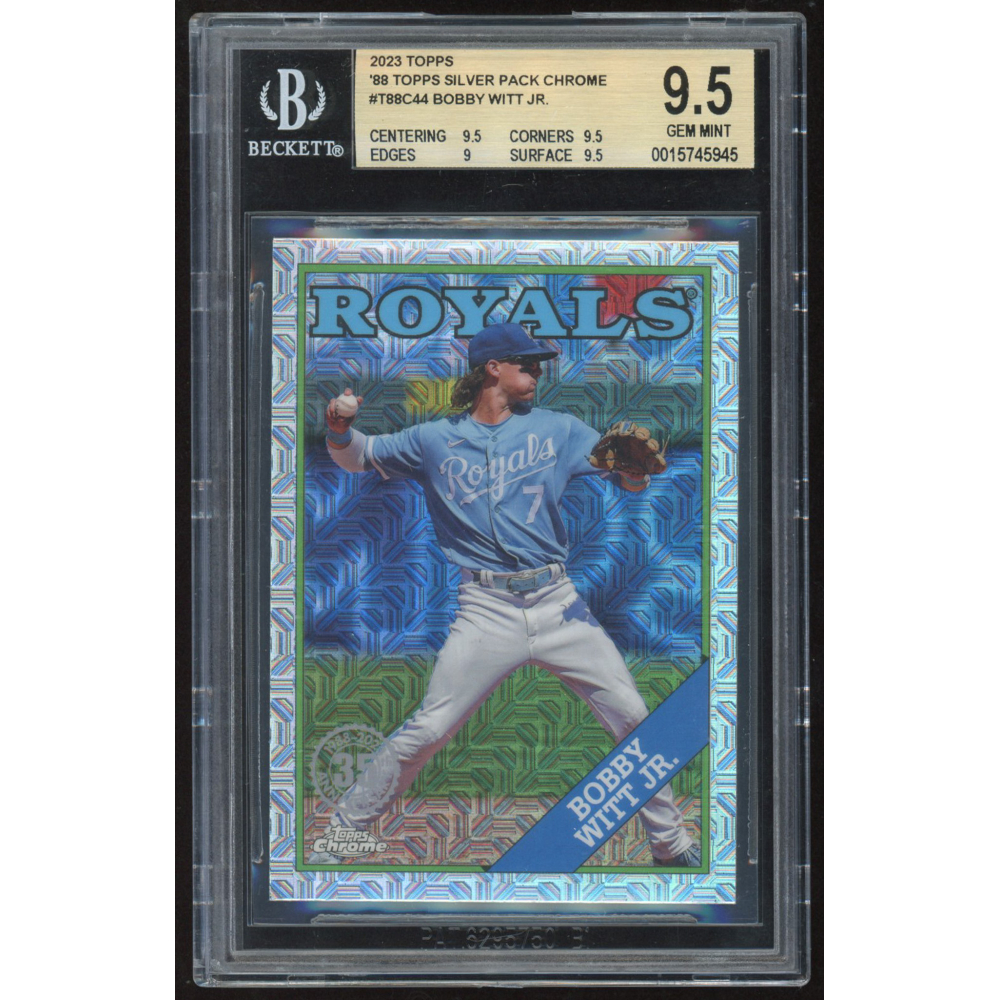 Bobby Witt Jr. 2023 Topps '88 Topps Silver Pack Chrome #T88C44 (BGS 9.5 ...