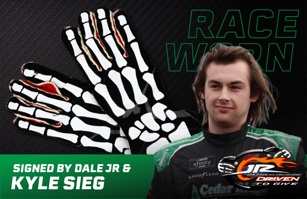 Kyle Sieg 2023 Bristol Race Worn & Signed Gloves | Also Signed by Dale ...