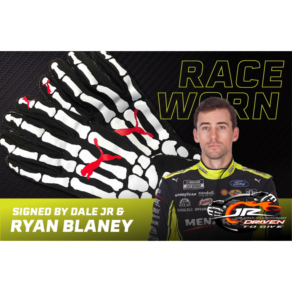 Ryan Blaney 2023 Bristol Race Worn & Signed Gloves | Also Signed by ...