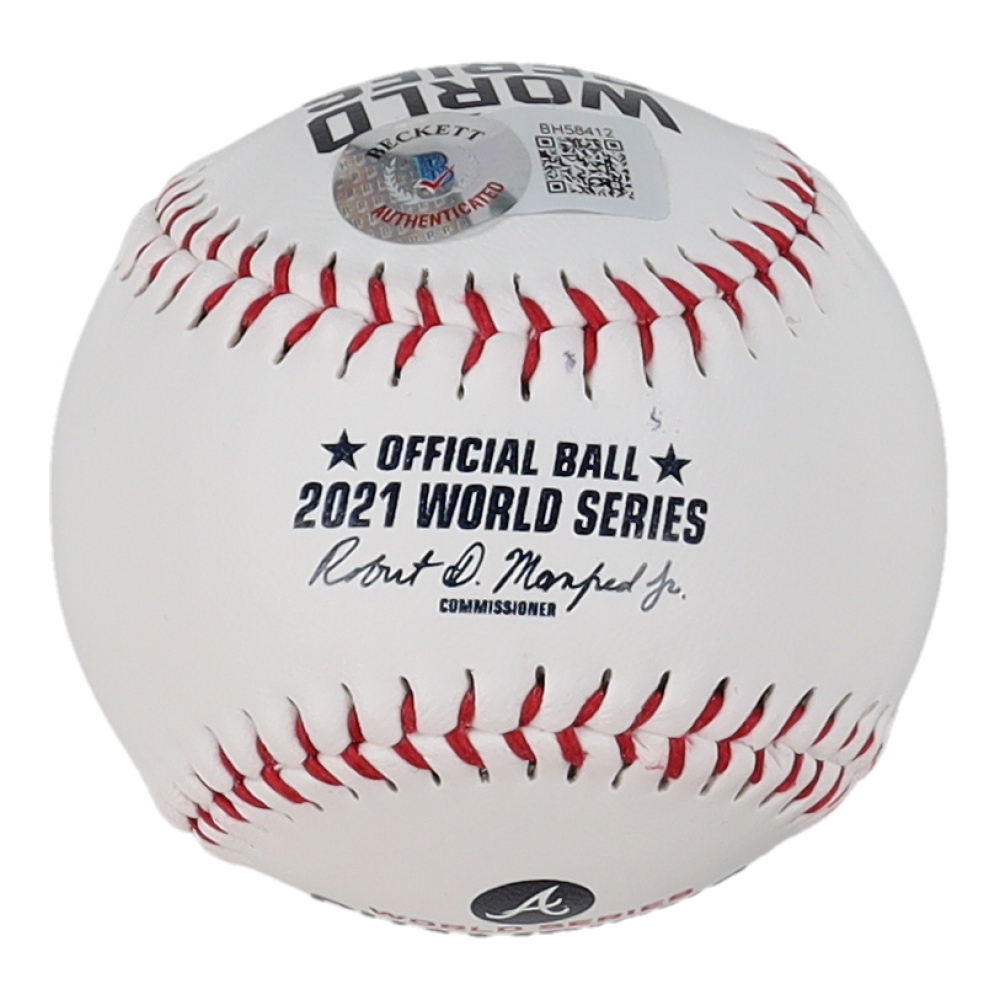 Ronald Acuna Jr. Signed 2021 World Series Logo Baseball (Beckett ...