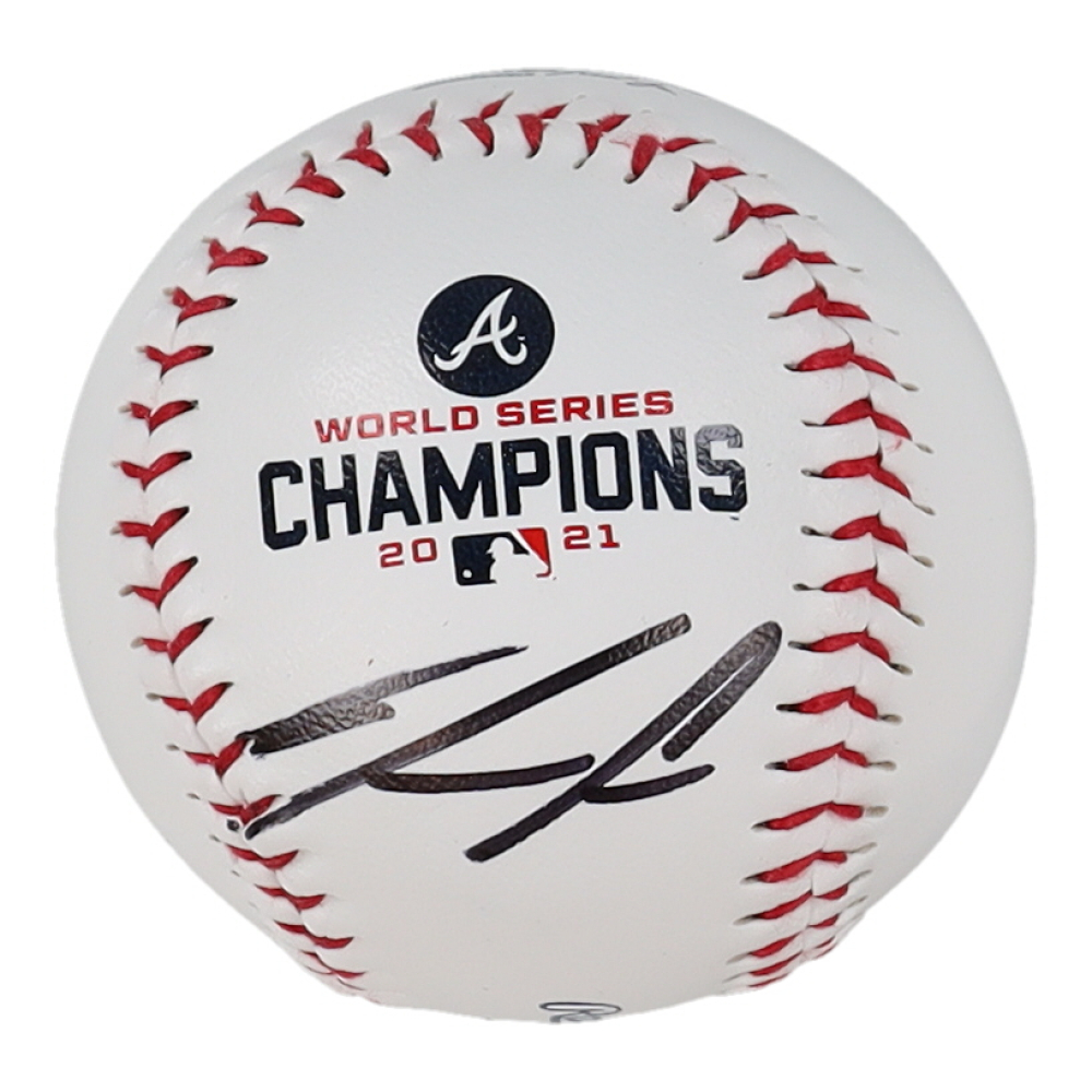 Ronald Acuna Jr. Signed 2021 World Series Logo Baseball (Beckett ...