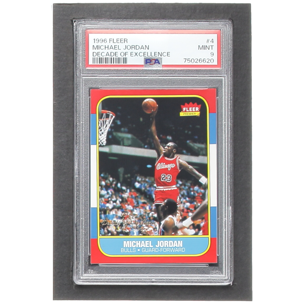 Michael Jordan 1996-97 Fleer Decade of Excellence #4 (PSA 9) | Pristine ...