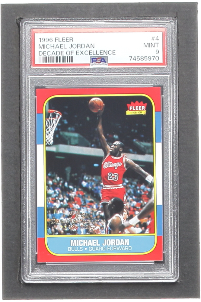 Michael Jordan 1996-97 Fleer Decade of Excellence #4 (PSA 9) | Pristine ...