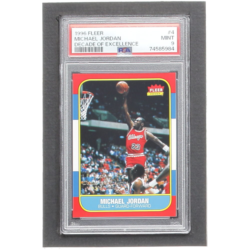 Michael Jordan 1996-97 Fleer Decade of Excellence #4 (PSA 9) | Pristine ...