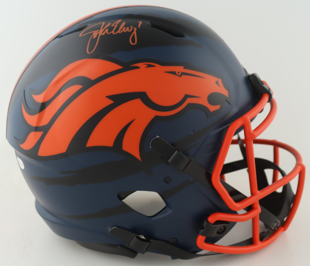 John Elway Signed Broncos Full-Size Authentic On-Field Matte Alternate ...