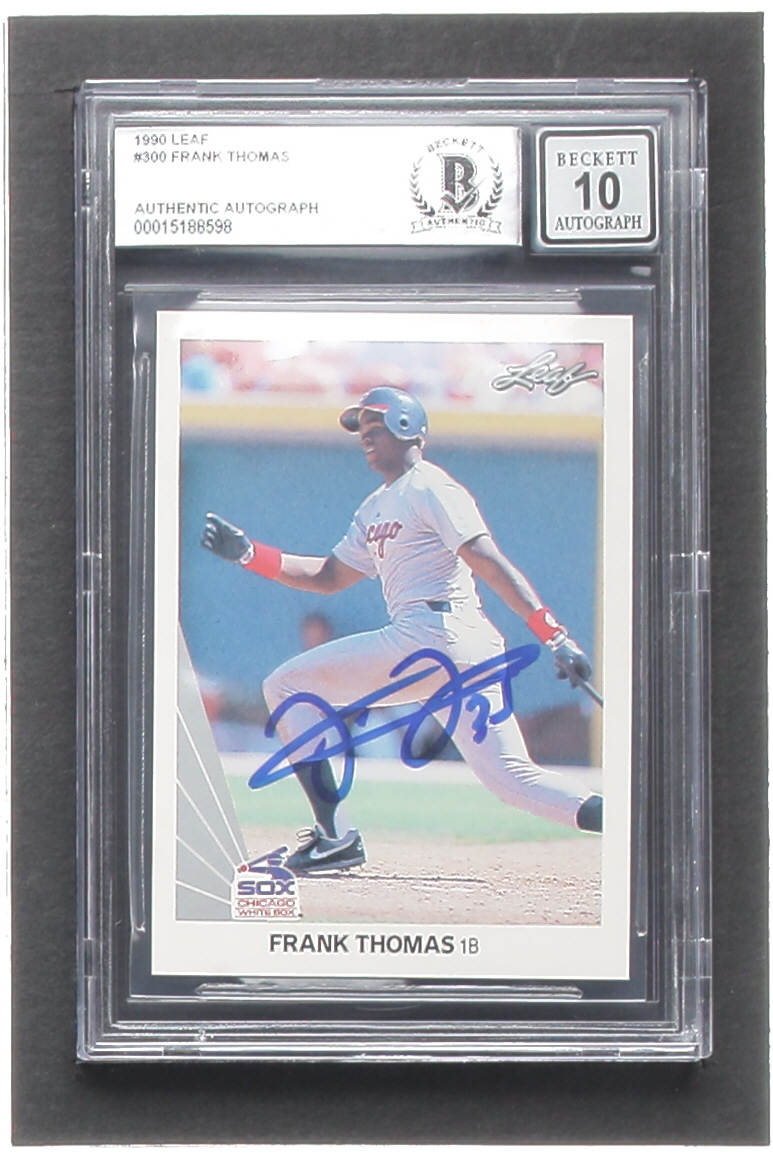 Frank Thomas Signed 1990 Leaf #300 RC (BGS | Auto 10) | Pristine Auction