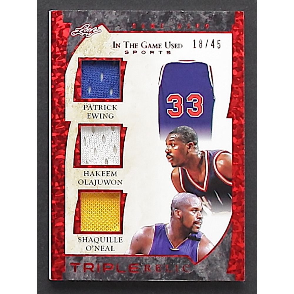 Patrick Ewing / Hakeem Olajuwon / Shaquille O'Neal 2022 ITG Used Sports ...