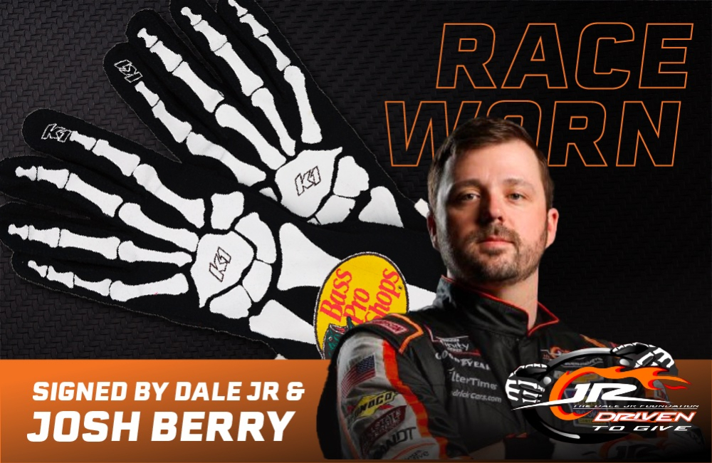 Josh Berry 2023 Bristol Race Worn & Signed Gloves | Also Signed by Dale ...