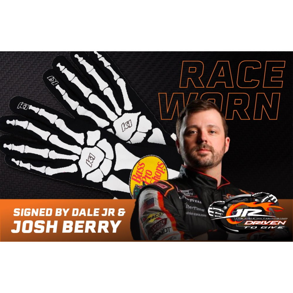 Josh Berry 2023 Bristol Race Worn & Signed Gloves | Also Signed by Dale ...