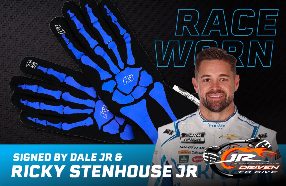 Ricky Stenhouse Jr. 2023 Bristol Race Worn & Signed Gloves | Also ...