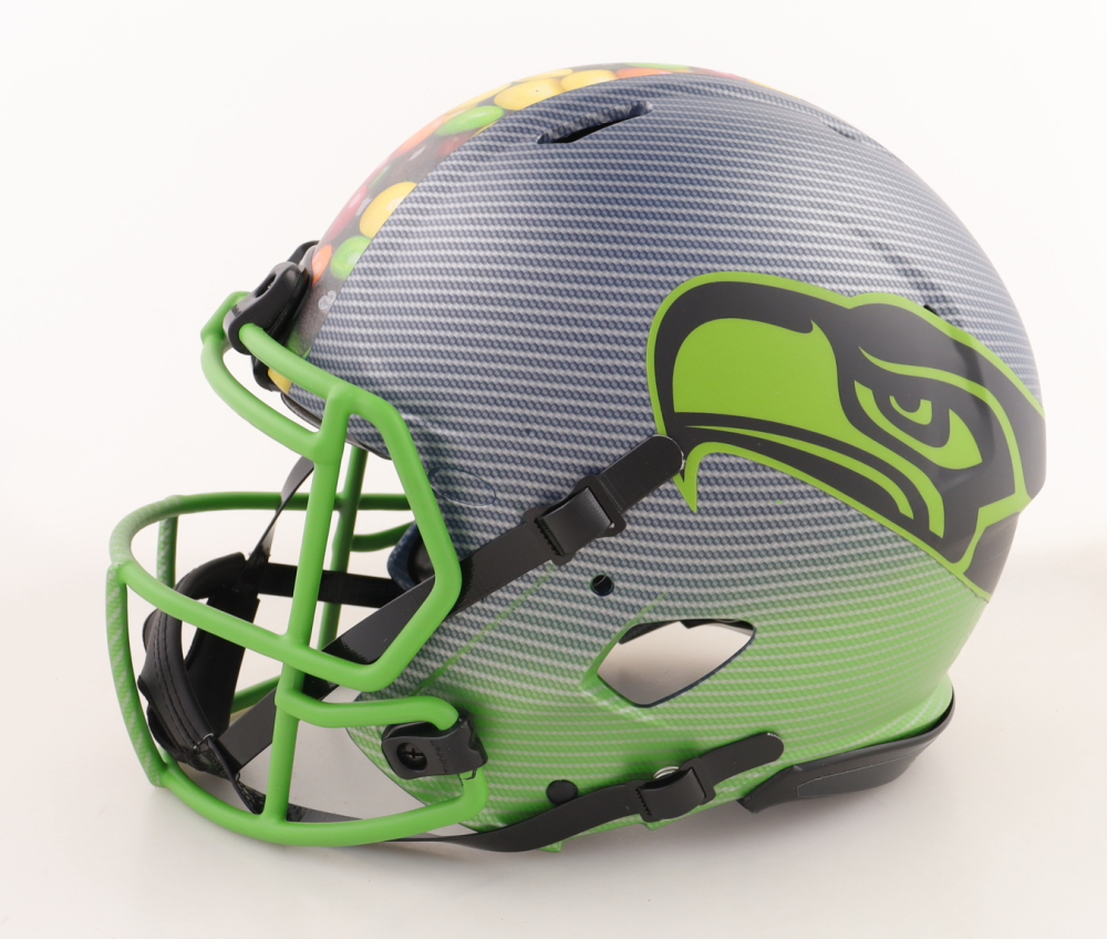 Marshawn Lynch Signed Seahawks Full-Size Authentic On-Field HydroDipped ...