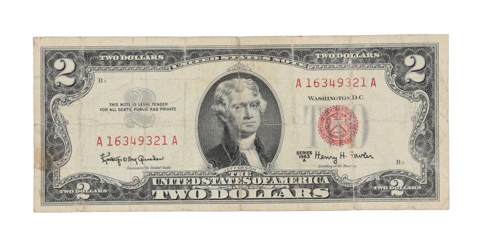 1963 U.S. $2 Two Dollars Legal Tender Bill | Pristine Auction