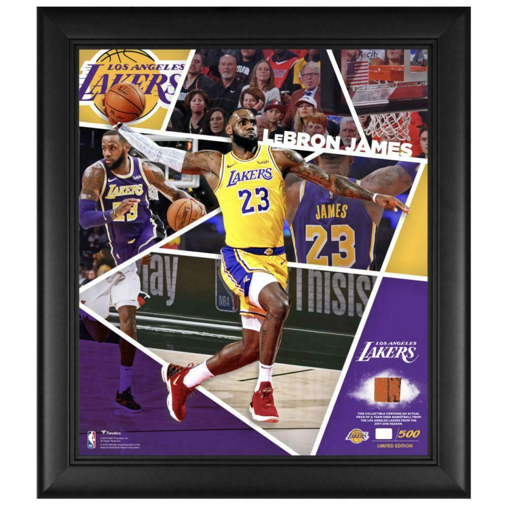 Lebron James LE Lakers Custom Framed Team Used Basketball Display ...