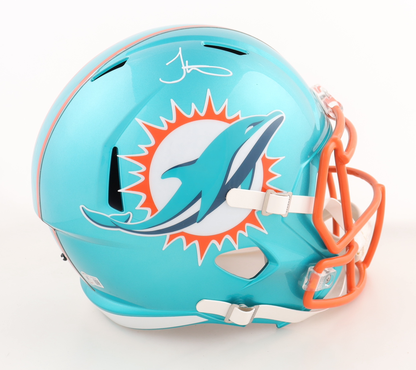Tyreek Hill Signed Dolphins Full-Size Flash Alternate Speed Helmet ...