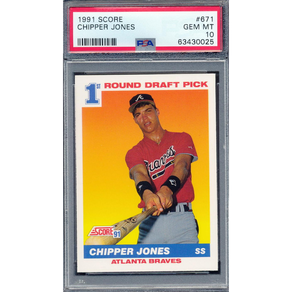 Chipper Jones 1991 Score #671 RC (PSA 10) | Pristine Auction
