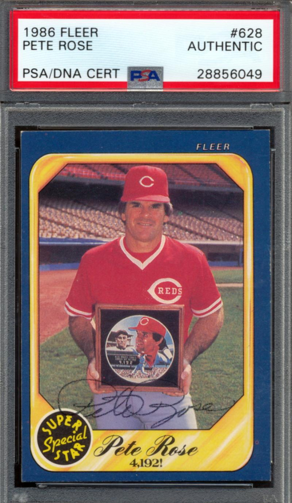 Pete Rose Signed 1986 Fleer #628 (PSA) | Pristine Auction