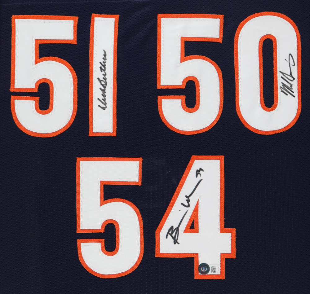 Dick Butkus, Mike Singletary & Brian Urlacher Signed "Monsters of the ...