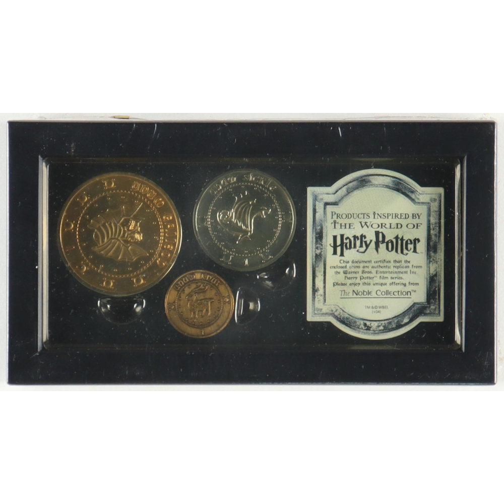 Harry Potter Official Wood Boxed Set of (3) Coins with Warner Brothers ...