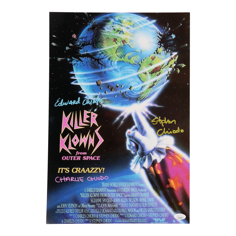 Stephen Chiodo, Charlie Chiodo, & Edward Chiodo Signed "Killer Klowns ...