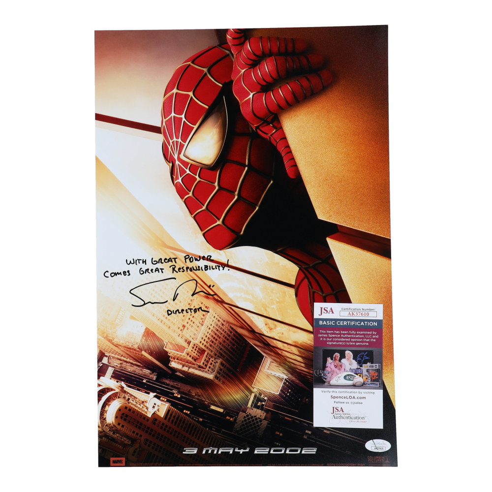 Sam Raimi Signed "Spiderman" 11x17 Photo Inscribed "Director" & "With ...
