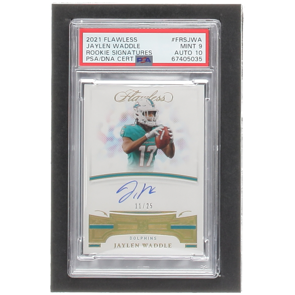 Jaylen Waddle 2021 Panini Flawless Flawless Rookie Signatures #6 #11/25 ...