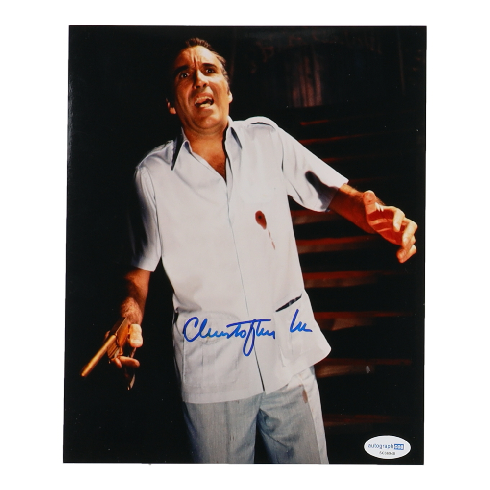 Christopher Lee Signed "James Bond 007: The Man with the Golden Gun ...