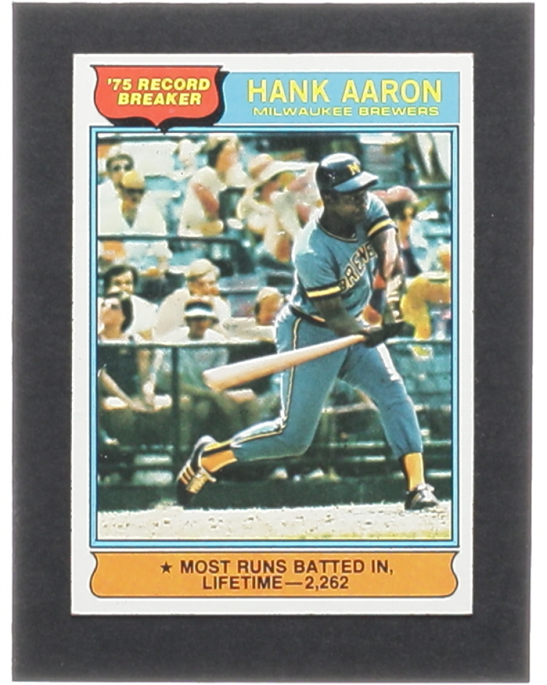 Hank Aaron 1976 Topps #1 RB | Pristine Auction