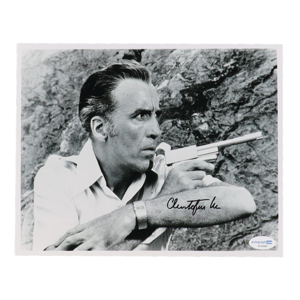Christopher Lee Signed "James Bond 007: The Man with the Golden Gun ...
