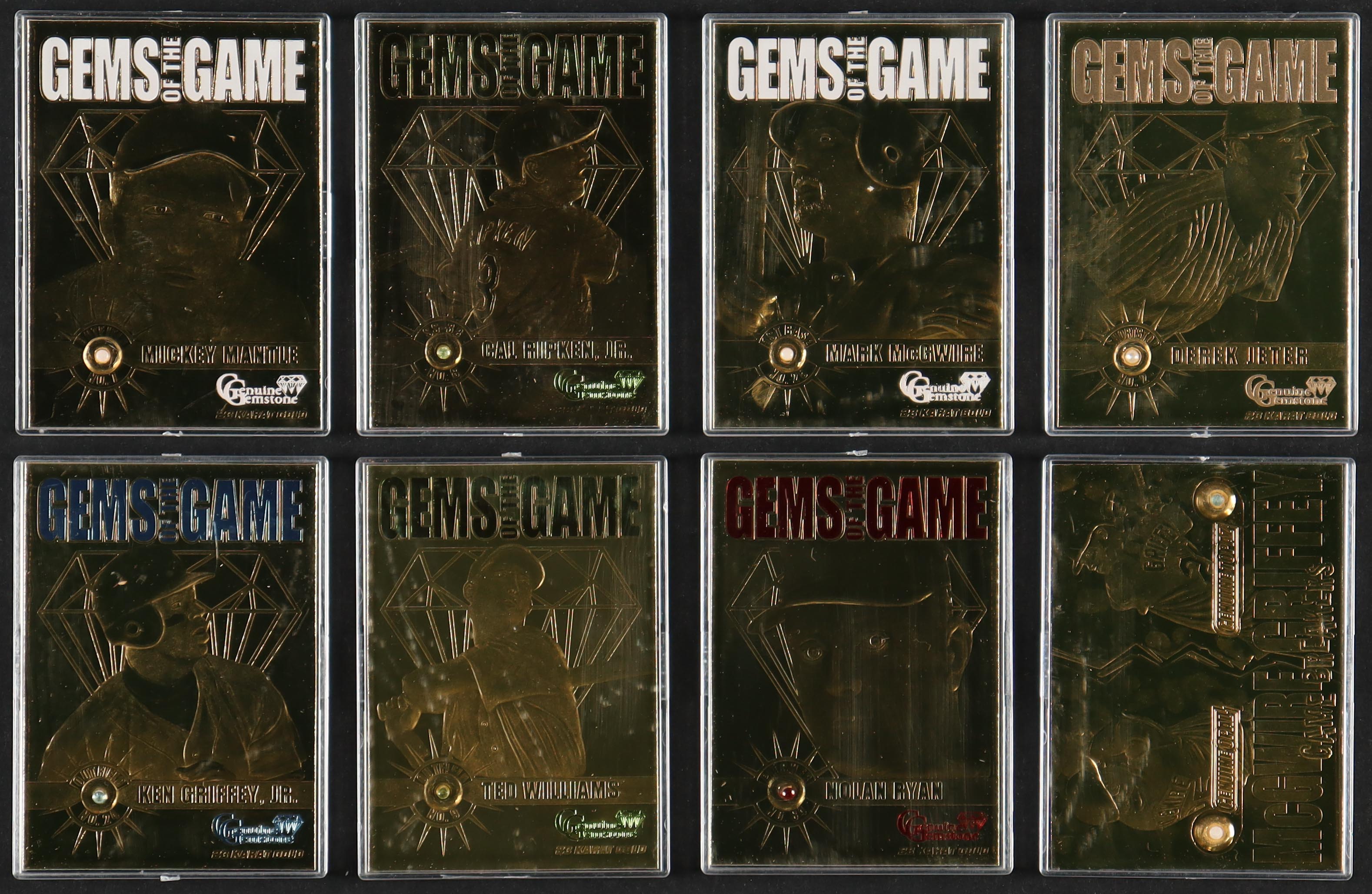 1998 Bleachers LE "Gems Of The Game" Complete Set of (8) 23kt Gold ...