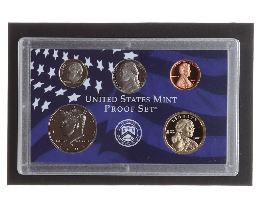2002-S United States 50 State Quarters Mint Proof Set with (10) Coins ...