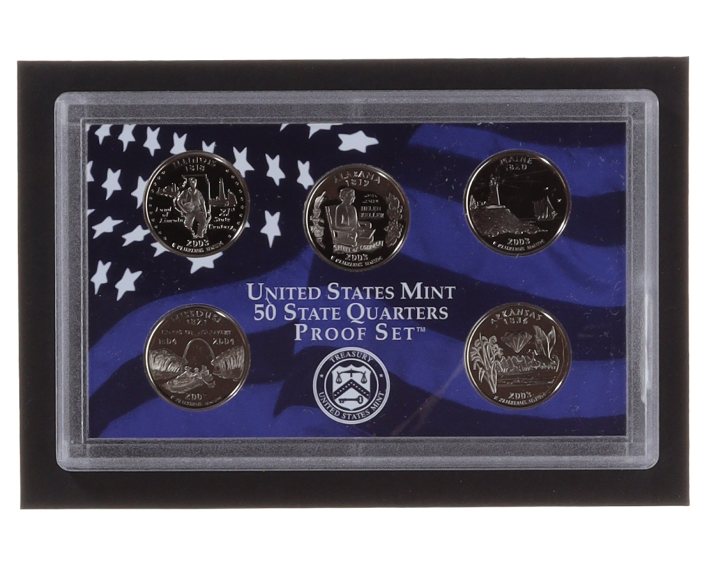 2003-S United States 50 State Quarters Mint Silver Set with (10) Coins ...