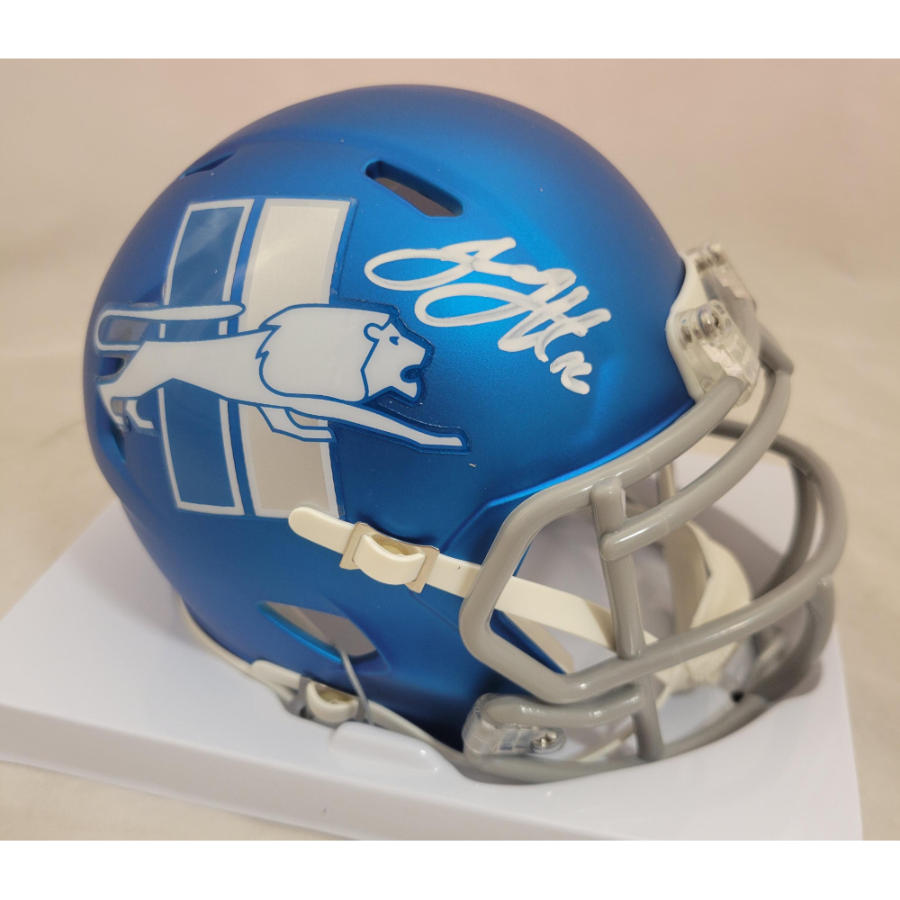 Jared Goff Signed Lions Throwback Alternate Speed Mini Helmet (Fanatics ...